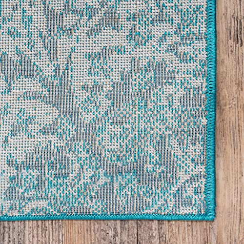 Rugs.com Monte Carlo Collection Rug β 6' x 9' Turquoise Medium Rug Perfect for Living Rooms, Large Dining Rooms, Open Floorplans