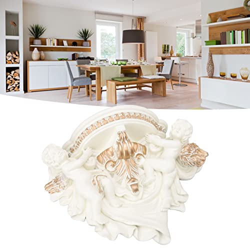 Aqur2020 Resin Angel Wall Art Decor European Angel Shape Wall Shelf Wall Hanging Rack Decoration Rack for Home Bedroom Garden(2#)