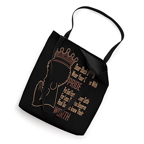 Black Queen Black History Month BLM Melanin Pride African Tote Bag
