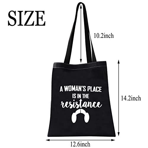Feminist Tote Bag For Women A Woman's Place Is In The Resistance Feminist Theme Gift(place in resistance TGbl)