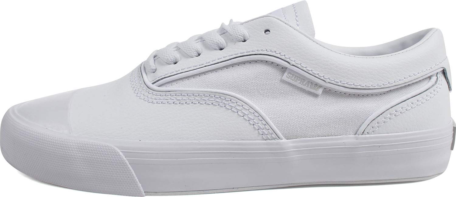 Supra Unisex Skateboarding Shoes, White White White M 101, 9.5 US Men