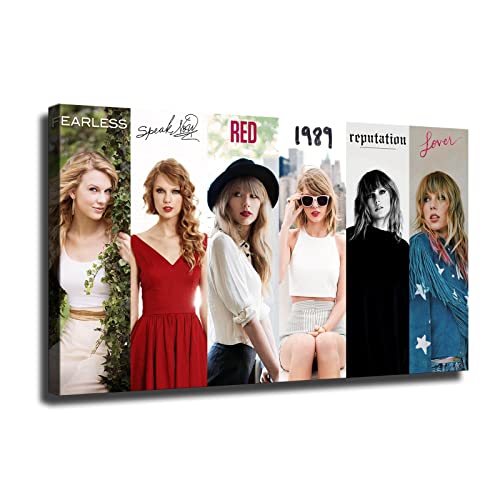 The Girl Taylors Album Poster Pop Singer Canvas Wall Art Print Art Decoration Photo Living Room Bedroom Decoration Poster (16x28inch-Unframed Canvas,TL2022-B)