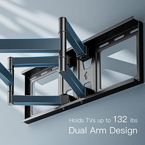 Floating Wall Mounted Shelf AV Mount Shelf - PERLESMITH Full Motion TV Wall Mount