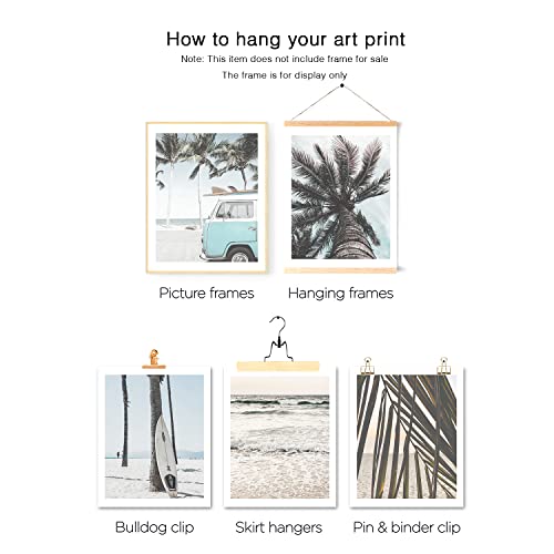 Admmixoo Beach Wall Art Prints Set of 6 Canvas Art Wall Artwork Landscape Coastal Surf Poster Palm Tree Pictures Photo Paintings on Canvas for Home Decor Room Wall Decor (8"x10" UNFRAMED)