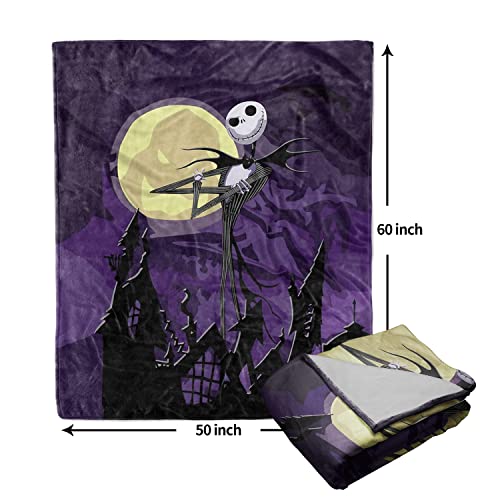 Purple Night Sherpa Fleece Throw Blanket - Skull Fuzzy Warm Throws for Winter Bedding, Couch，Sofa for Christmat