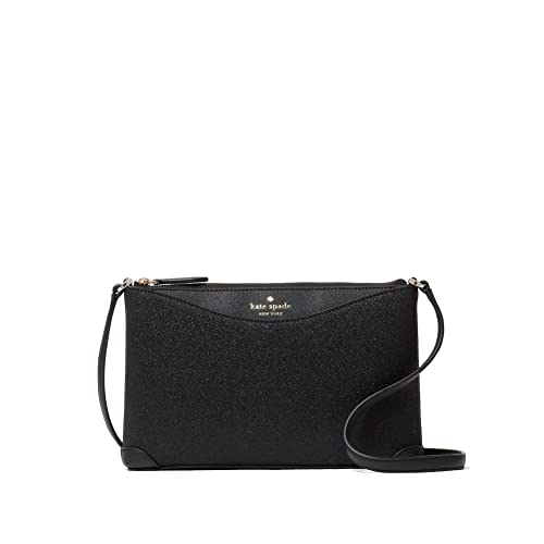kate spade purse handbag crossbody Shimmy glitter (One size, Crossbody-Black)