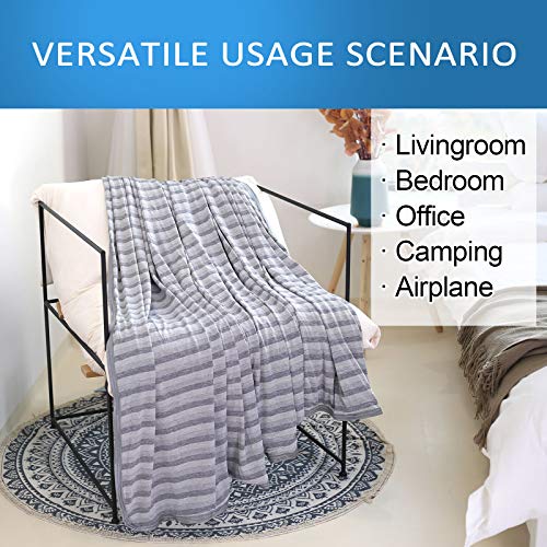 Cooling Throw Blanket with Double Sided Cold Effect, Lightweight Breathable Summer Blanket, Throw Blankets for Couch, Transfer Heat to Keep Body Cool for Hot Sleepers and Night Sweats,Throw XL 50"x70"