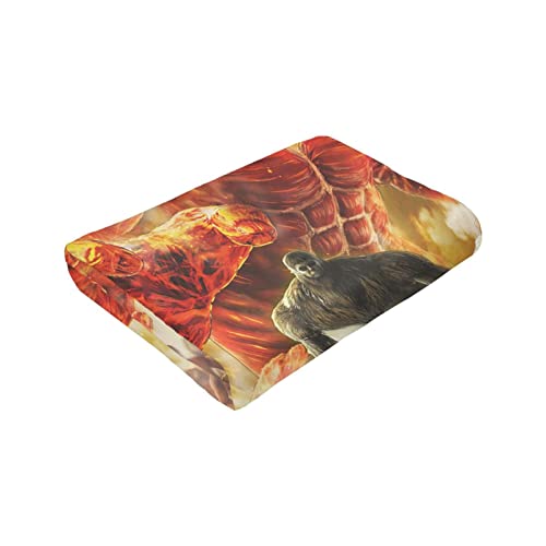 Anime Throw Blanket Levi Ackerman Throw Blanket Ultra-Soft Flannel Blanket