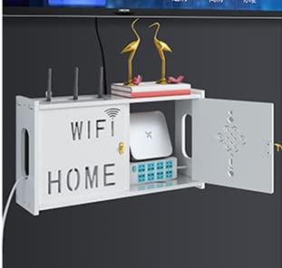 Catekro TV Wall Finishing Set-top Box Hanging Shelf partition Router Shelf Free Punch 43*12*24cm