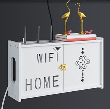 Catekro TV Wall Finishing Set-top Box Hanging Shelf partition Router Shelf Free Punch 43*12*24cm