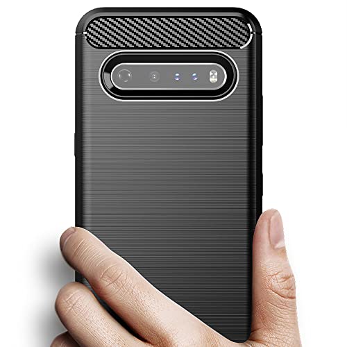 for LG V60 ThinQ Case,for LG V60 Case Slim Shock-Absorption Flexible TPU Rubber Full-Body Protective Phone Cover for LG V60 ThinQ,Brushed Blue