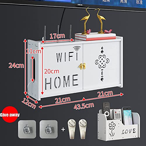 Catekro TV Wall Finishing Set-top Box Hanging Shelf partition Router Shelf Free Punch 43*12*24cm