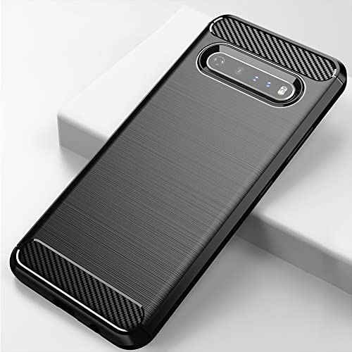 for LG V60 ThinQ Case,for LG V60 Case Slim Shock-Absorption Flexible TPU Rubber Full-Body Protective Phone Cover for LG V60 ThinQ,Brushed Blue