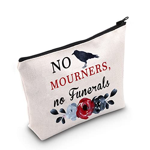 MNIGIU Six Of Crows Inspired Gift No Mourners No Funerals Zipper Pouch Bag for Bookish Crow Club Gift (no Funerals)