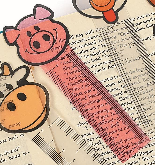 Farm Animal Bookmarks for Kids - Book Markers / Mini Ruler - Classroom Prizes - 24 Pack