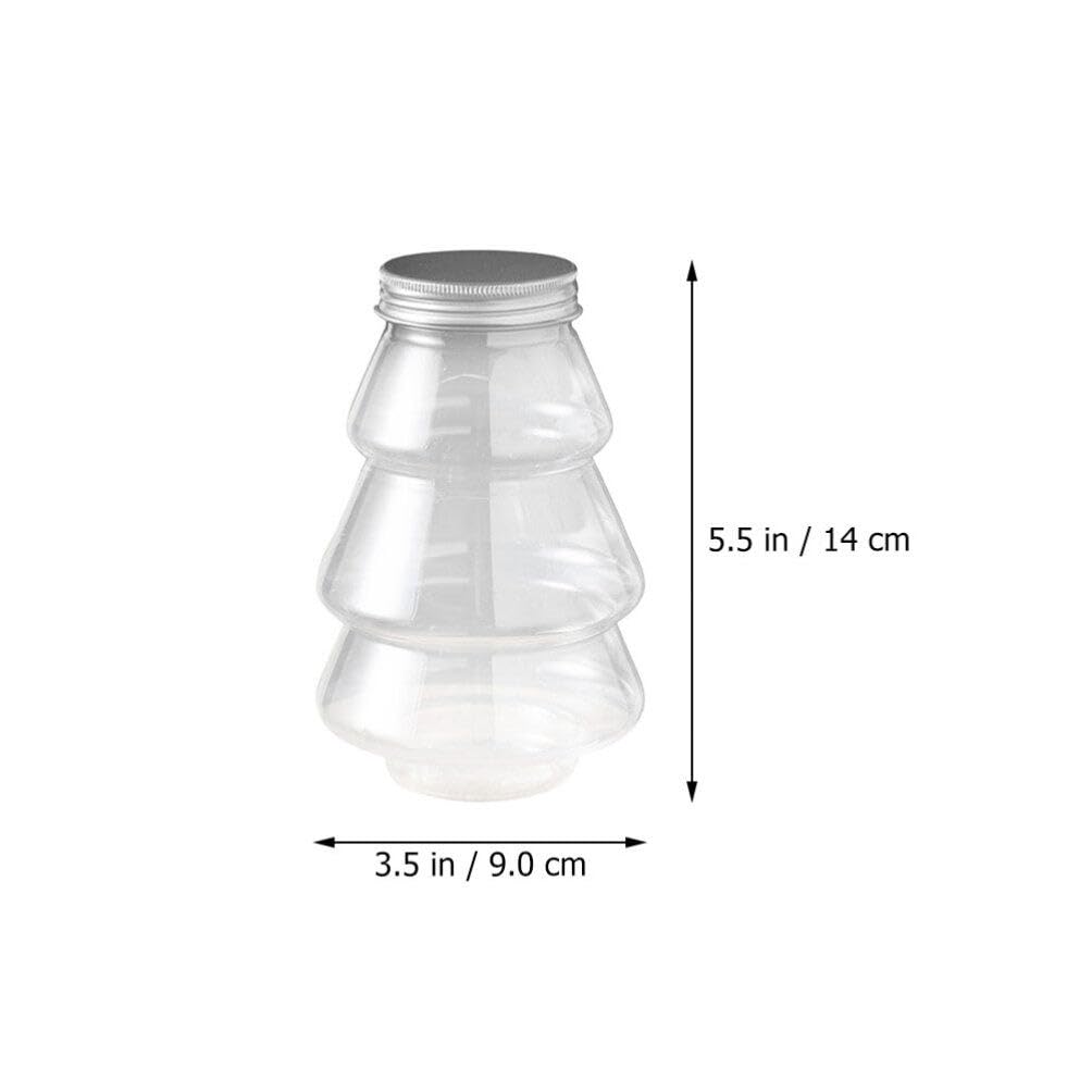 Alipis 6pcs Box Snack Candy Box Tress Shape Bottle Christmas Candy Bottles Chocolate Jar Cookie Bottle Christmas Tree Decorations Xmas Candy Holder Child Snack Box Plastic Tree Shape