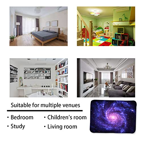 Washable Area Sponge Rug Mat for Kids Girls Bedroom Living Room Spiral Galaxy, Outer Space Psychedelic Nebula Universe Non-Slip Carpet Super Soft Extra Thick Bathroom Home Indoor Small Floor Rugs