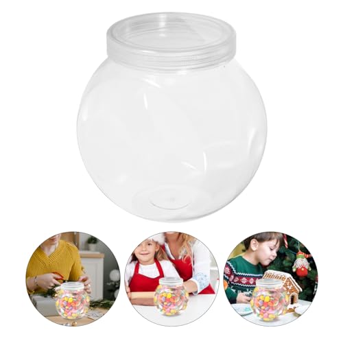TOVINANNA 3pcs Candy Holder with Lid Small Storage Container Clear Candy Can Household Snack Holders Party Cookie Holder Small Holders Candy Container Storage Holder The Pet With Cover Jar