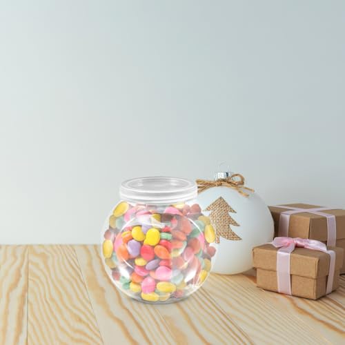 TOVINANNA 3pcs Candy Holder with Lid Small Storage Container Clear Candy Can Household Snack Holders Party Cookie Holder Small Holders Candy Container Storage Holder The Pet With Cover Jar