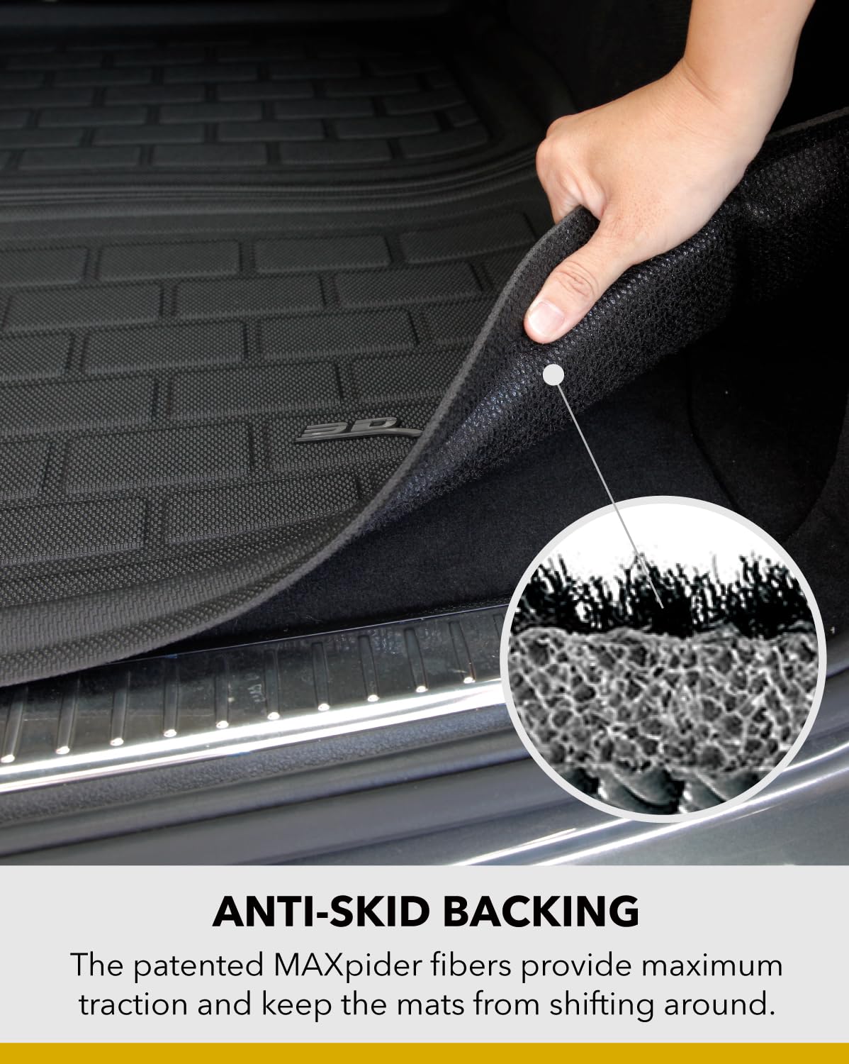 3D MAXpider Custom Fit Kagu Black Cross Fold Cargo Liner Compatible with Toyota Gr Supra 2020-2025 - Cargo Liner