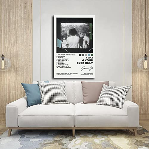 LANGYU J Poster 4 Your Eyez Only Album Cover Poster Canvas Printed Poster Unframe:12x18inch(30x45cm)