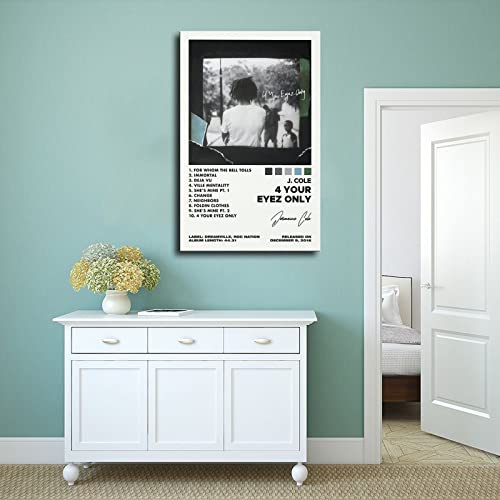 LANGYU J Poster 4 Your Eyez Only Album Cover Poster Canvas Printed Poster Unframe:12x18inch(30x45cm)