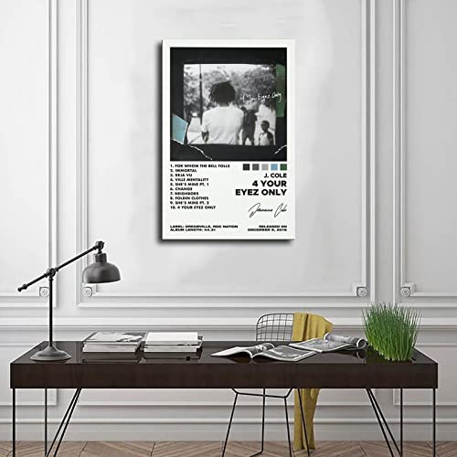 LANGYU J Poster 4 Your Eyez Only Album Cover Poster Canvas Printed Poster Unframe:12x18inch(30x45cm)