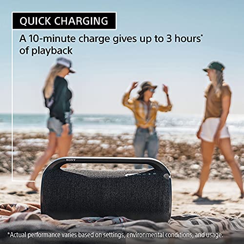 Sony SRS-XG500 X-Series Wireless Portable Bluetooth Boombox Party-Speaker with Big Powerful Sound, IP66 Water-resistant and Dustproof, 30 Hour-Battery, LED Ring Lighting, Speaker for Home and Outdoor