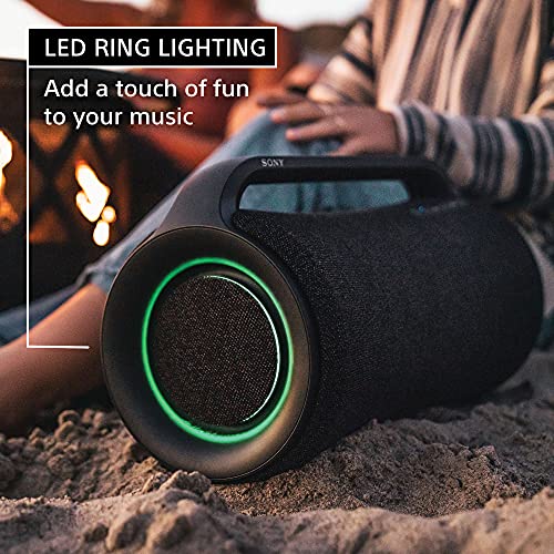 Sony SRS-XG500 X-Series Wireless Portable Bluetooth Boombox Party-Speaker with Big Powerful Sound, IP66 Water-resistant and Dustproof, 30 Hour-Battery, LED Ring Lighting, Speaker for Home and Outdoor
