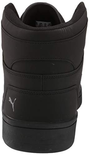 PUMA Mens Rebound Layup Sneaker, NUBUCK PUMA Mens Black-PUMA Mens Black-CASTLEROCK, 9.5
