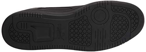 PUMA Mens Rebound Layup Sneaker, NUBUCK PUMA Mens Black-PUMA Mens Black-CASTLEROCK, 9.5