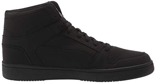 PUMA Mens Rebound Layup Sneaker, NUBUCK PUMA Mens Black-PUMA Mens Black-CASTLEROCK, 9.5