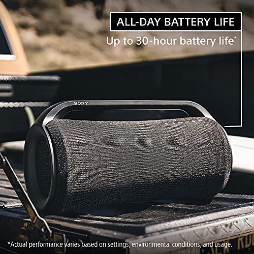 Sony SRS-XG500 X-Series Wireless Portable Bluetooth Boombox Party-Speaker with Big Powerful Sound, IP66 Water-resistant and Dustproof, 30 Hour-Battery, LED Ring Lighting, Speaker for Home and Outdoor