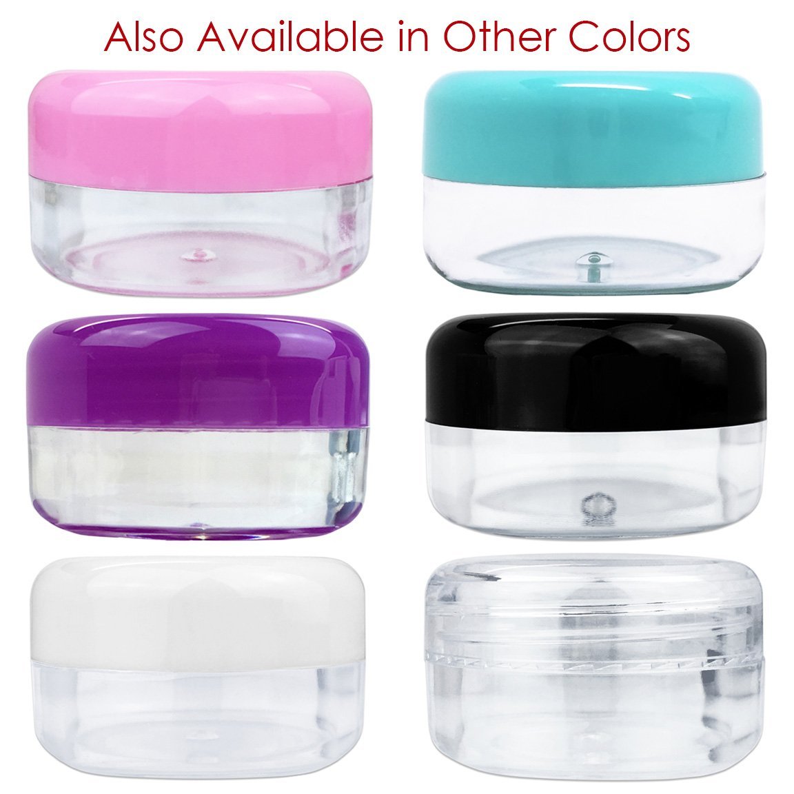 (Quantity: 24 Pieces) Beauticom 15G/15ML (0.5oz) Round Clear Jars with Screw Cap Lid for Lotion, Creams, Toners, Lip Balms, Makeup Samples - BPA Free