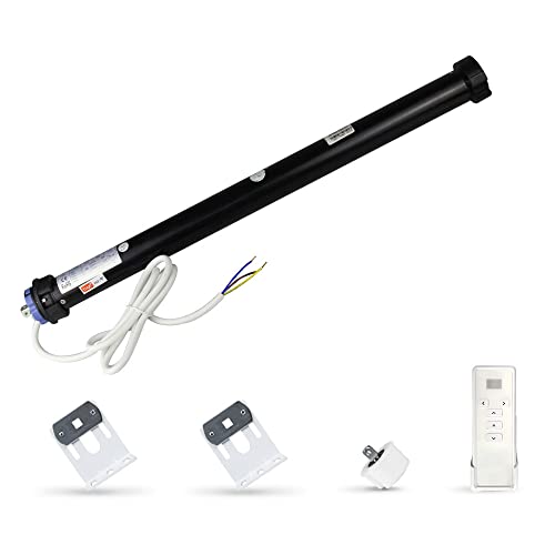 Blindsmart Smart Blinds Motor 110V Roller Shade DIY Motorization Kit for Window Blinds Compatible with Alexa Google Home Control for Roller Shade Tube 40/50/55 mm (50mm Tube, with 9-Channel Remote)