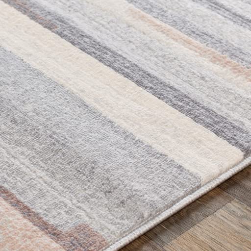 Mark&Day Area Rugs, 5x7 Orvelte Modern Medium Gray/Tan/White Area Rug, Gray/Black/White Carpet for Living Room, Bedroom or Kitchen (5'3" x 7'1")