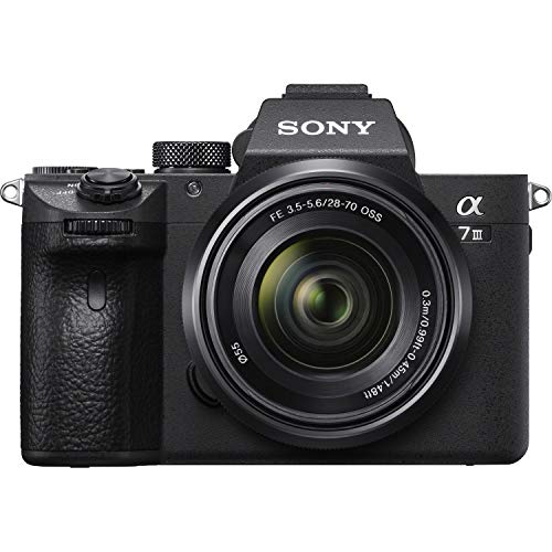 Sony Alpha a7 III Mirrorless Digital SLR Camera with 28-70mm Lens Kit + Prime TTL Accessory Bundle with 128GB Memory & Photo/Video Editing Software