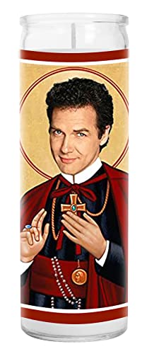 Norm Celebrity Prayer Candle - Comedian Funny Saint Candle - 8 inch Glass Prayer Pop Culture Votive - 100% Handmade in USA - Funny Celeb Novelty Actor TV Show Movie Gift