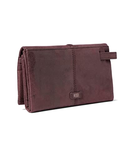 HOBO Keen Wallet For Women - Snap Closure With Exterior Back Slip Pocket, Compact and Practical Easy Carry Wallet Plum One Size One Size