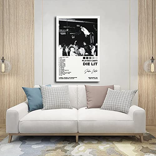 LANGYU Playboi Poster Die Lit Album Cover Poster Canvas Printed Poster Unframe:12x18inch(30x45cm)