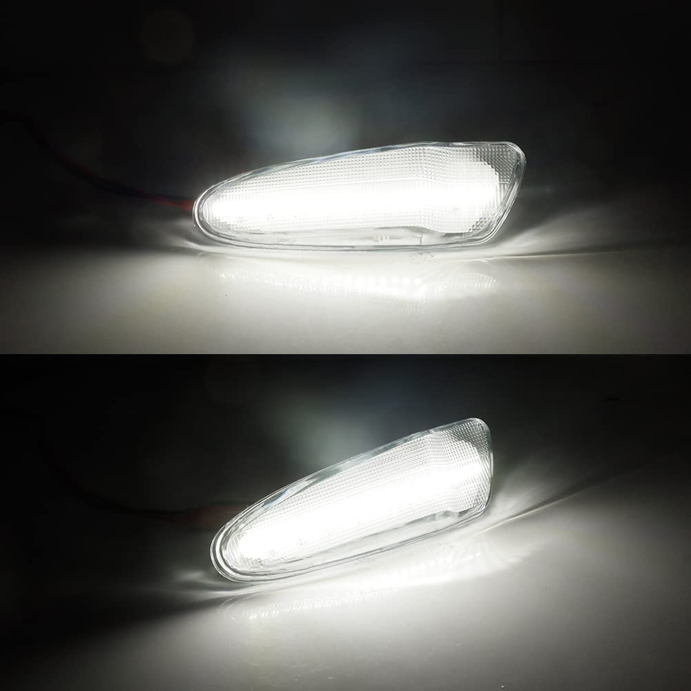 KENRTIR Clear Lens White LED Lamp Compatible with 1997 1998 Toyota SUPRA MK.4 & 2000-2005 Toyota Celica Front Corner Fender Side Marker Light