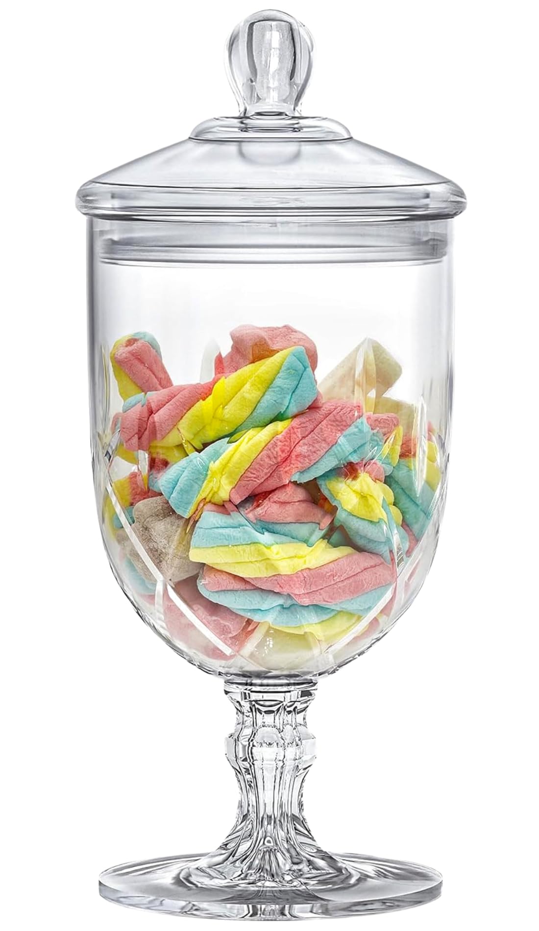 baflovga Candy Jars with Airtight Lids, 71 OZ Acrylic Cookie Jars, Plastic Apothecary Jars, Elegant Storage Canisters for Candy Buffet, Bathroom, Party, Wedding, Break-Resistant, Clear