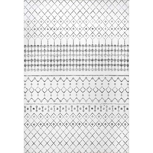nuLOOM Moroccan Blythe Machine Washable Accent Rug, 2' x 3', Grey