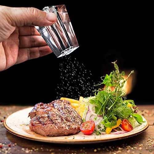 Set 2 Mini Crystal Salt & Pepper Shakers Set,Modern Art Glass Kitchenware Ornaments,Essential Dining Table Refillable Tool Creative Housewarming Gift
