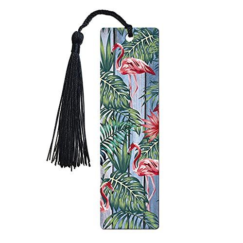 Tropical Flamingo Bookmark | Book Accessories, Double-Sided Bookmarks, Illustrated Bookmark, Reading, Bookish Gift, Gift for Book Lover Writers Friend