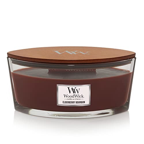WoodWick Ellipse Scented Candle, Smoked Walnut & Maple, 16oz | Up to 50 Hours Burn Time