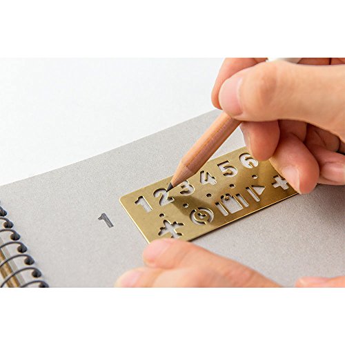 Midori Brass Template Bookmark, Number (42168006)