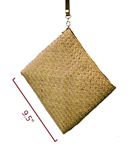 ViJade Handmade Seagrass Woven Straw Wallet Purse Handbag with Fabric Lining for Varied Occasions and Lifestyles