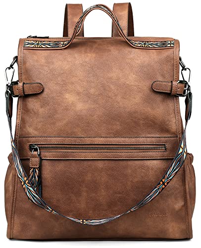 FADEON Womens Backpack Purse Designer Ladies Shoulder Bag Vegan Leather Large Travel Backpacks Purses for Women