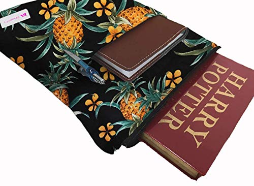 Pineapple Book Sleeve - Book Cover for Hardcover and Paperback - Book Lover Gift - Notebooks and Pens Not Included